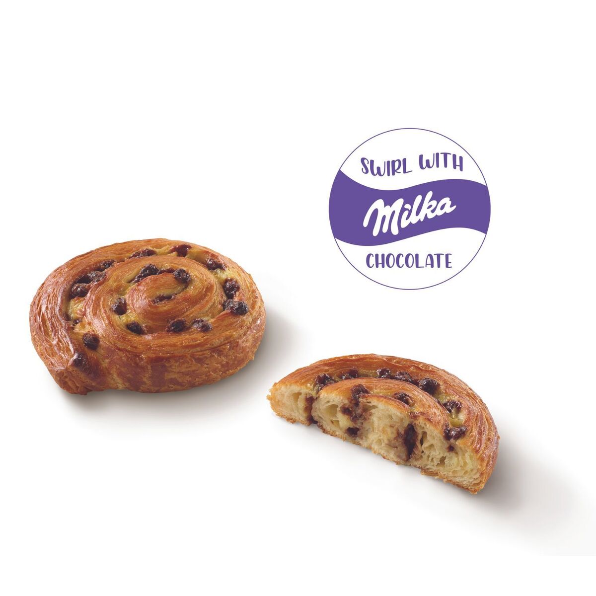 Roll con chocolate Milka® 95g | Bridor Site