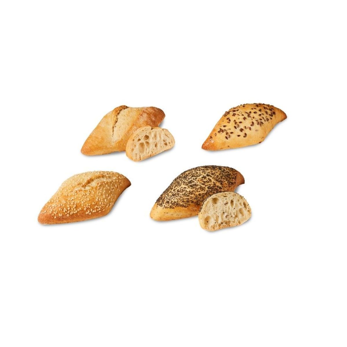 Assortment of Diamond Rolls 55g | Bread | Family | Catalog | Bridor Site
